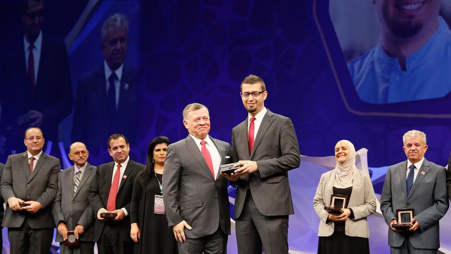 King Awards Participating Jordanian Scientists at WSF...