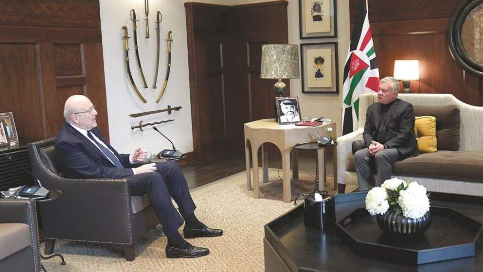 King receives Lebanon PM...