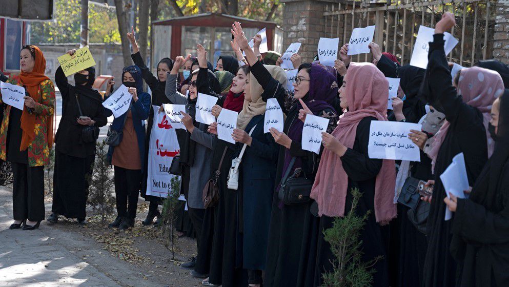 Afghan women protest after students expelled from university d...