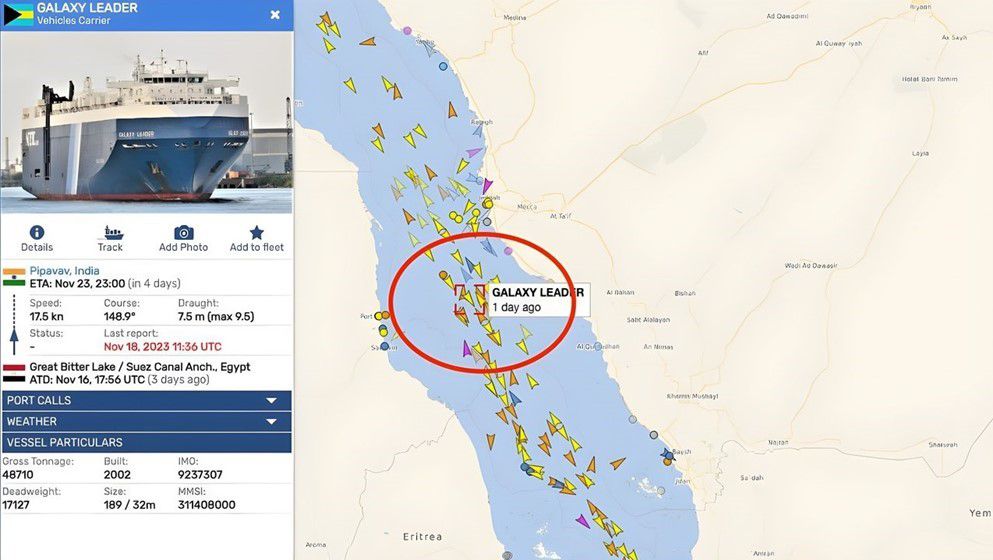Houthis take over Israeli cargo ship in Red Sea...