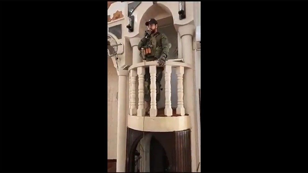 Israeli soldiers sing inside raided mosque in Jenin...