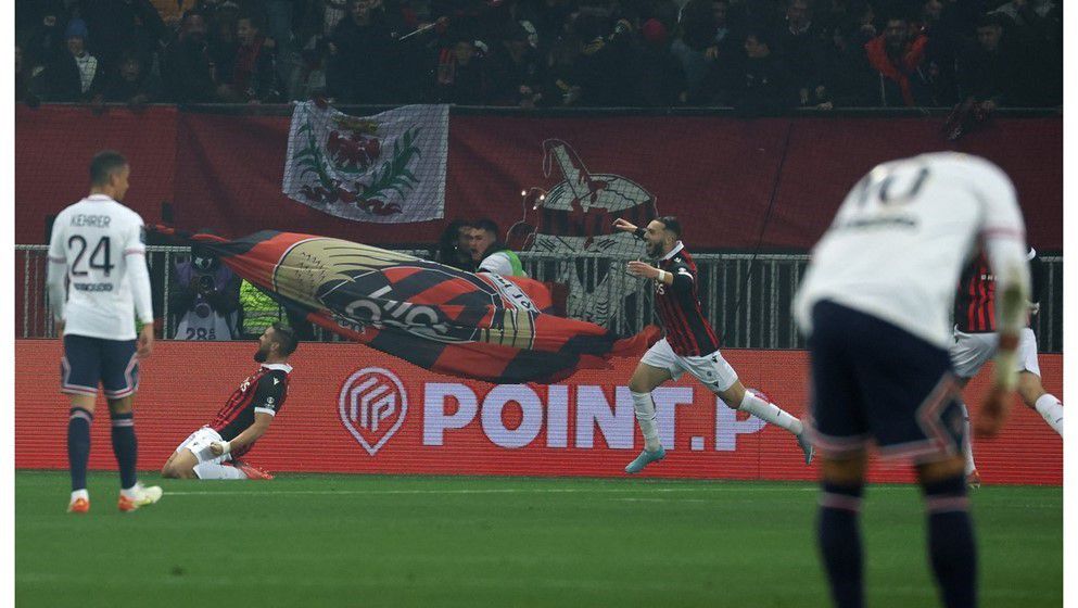 PSG lose at Nice without suspended Mbappe...