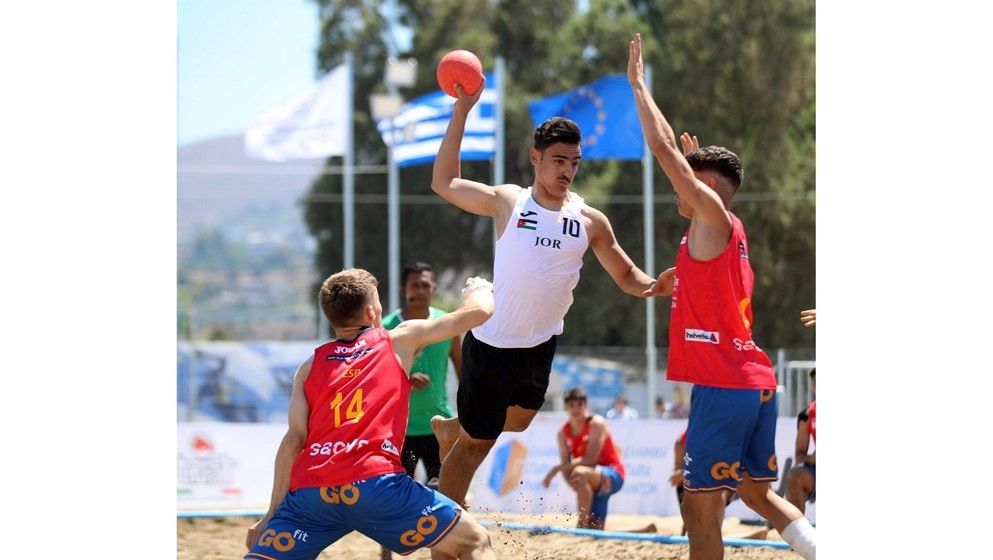 Jordan beats Spain at 2nd World Junior Beach Handball Champion...