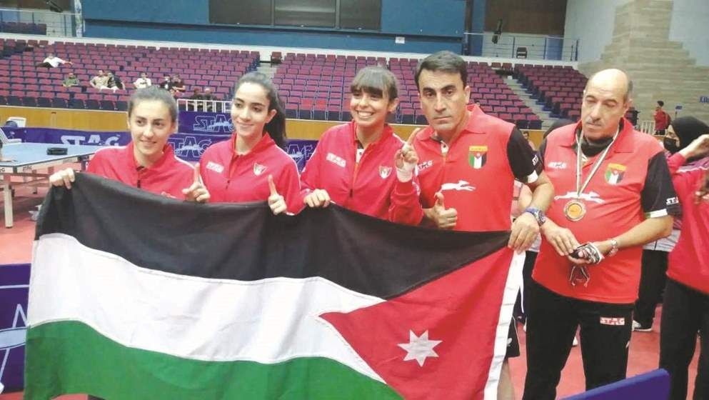 Jordan wins two gold medals a table tennis championship...