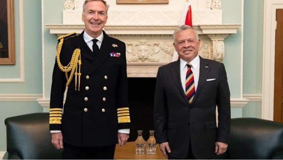 King meets UK chief of defense staff in London...