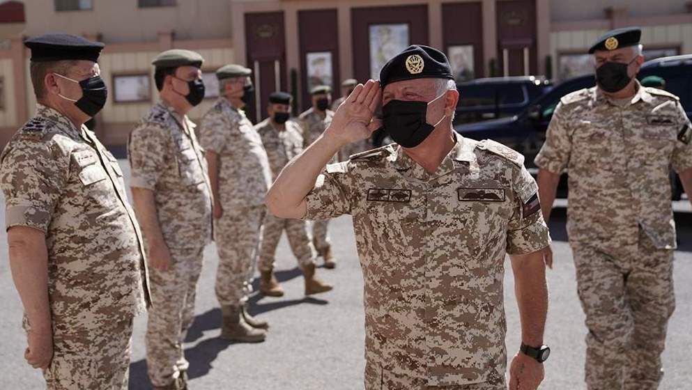 King visits JAF headquarters...